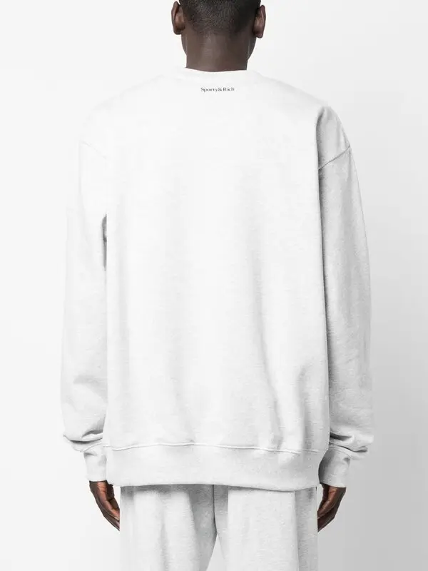 Sporty & Rich Slogan-print Cotton Sweatshirt