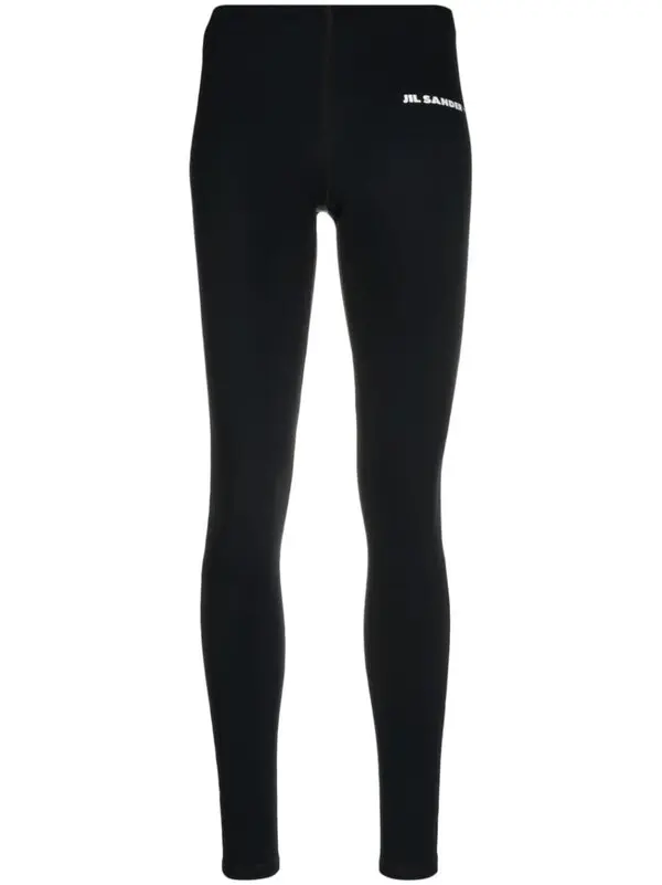 JIL SANDER Logo-print 7/8 Leggings - Black