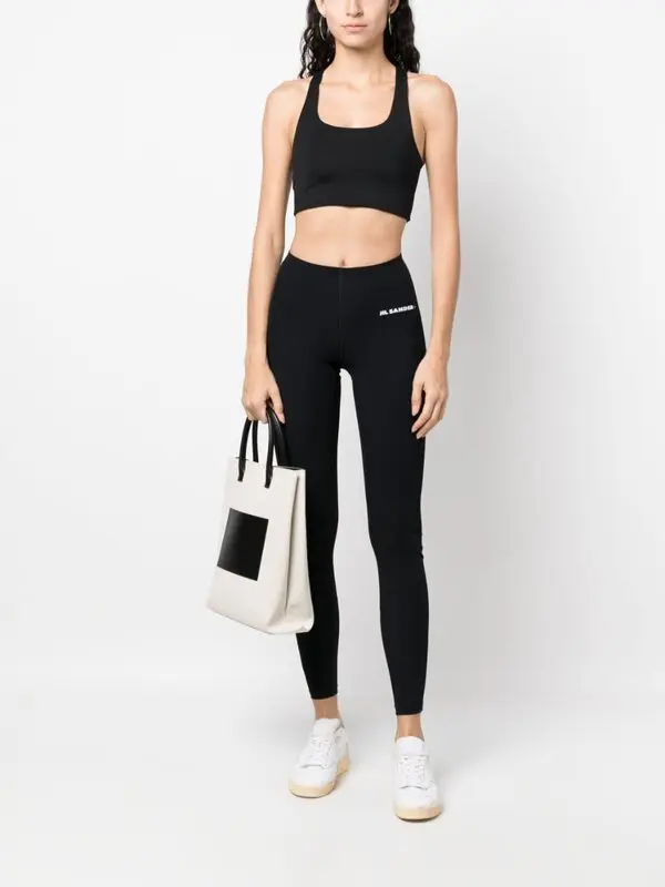 JIL SANDER Logo-print 7/8 Leggings - Black