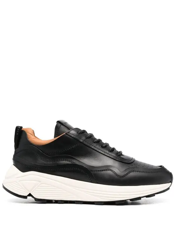 BUTTERO® Piping-detail Low-top Sneakers - Black
