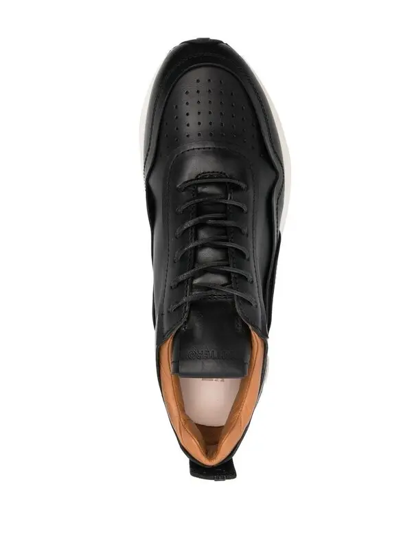 BUTTERO® Piping-detail Low-top Sneakers - Black