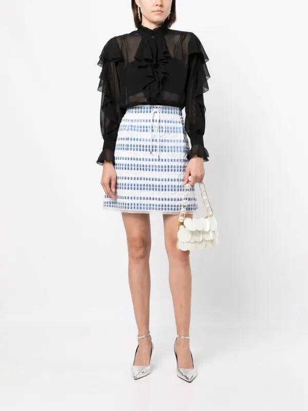 Shiatzy Chen See-through Silk Shirt - Black