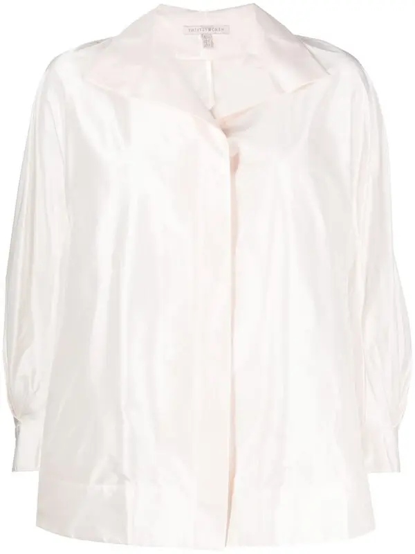 Shiatzy Chen Long Sleeve Mulberry Silk Shirt
