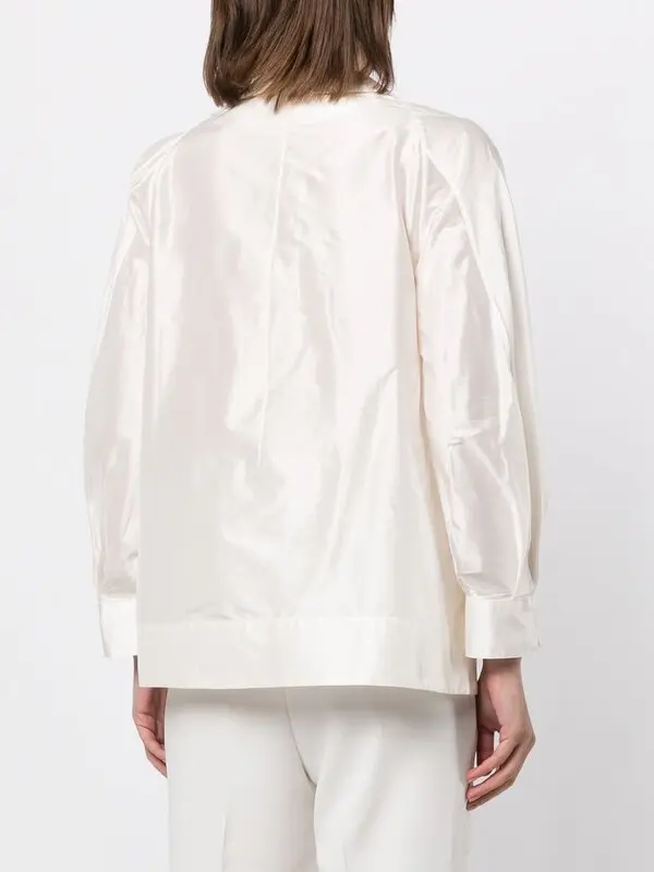 Shiatzy Chen Long Sleeve Mulberry Silk Shirt