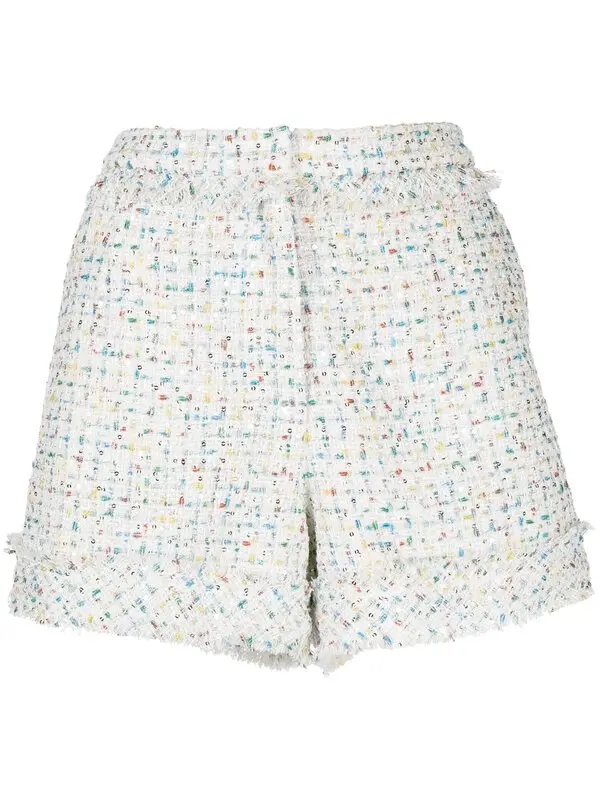 Shiatzy Chen Tweed Mini Shorts