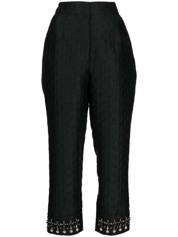 Shiatzy Chen Cropped Trousers - Black