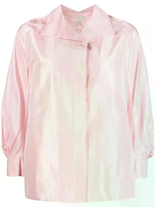 Shiatzy Chen Wide Collar Silk Shirt