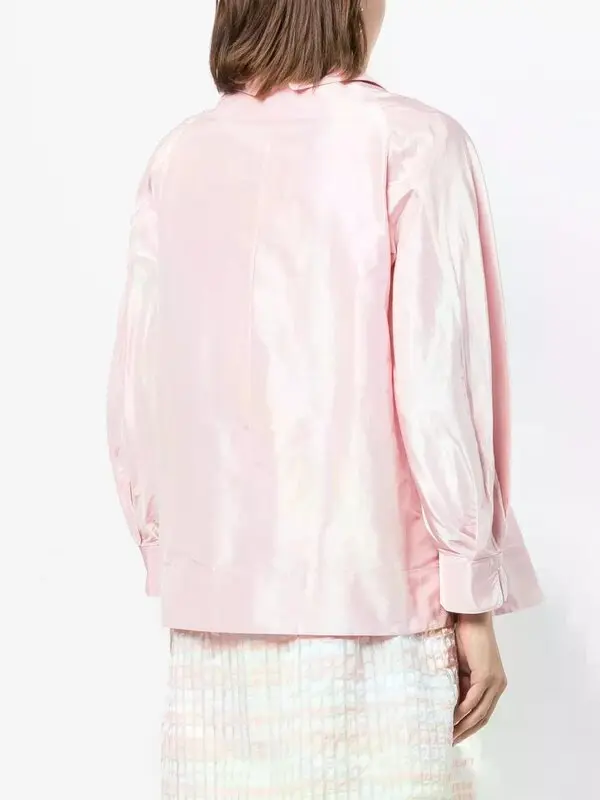 Shiatzy Chen Wide Collar Silk Shirt