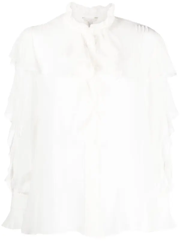 Shiatzy Chen See-through Silk Shirt