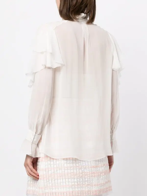Shiatzy Chen See-through Silk Shirt