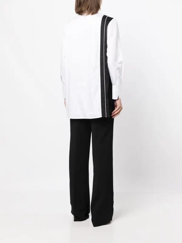 Shiatzy Chen Cotton Shirt With Ribbon Detailing