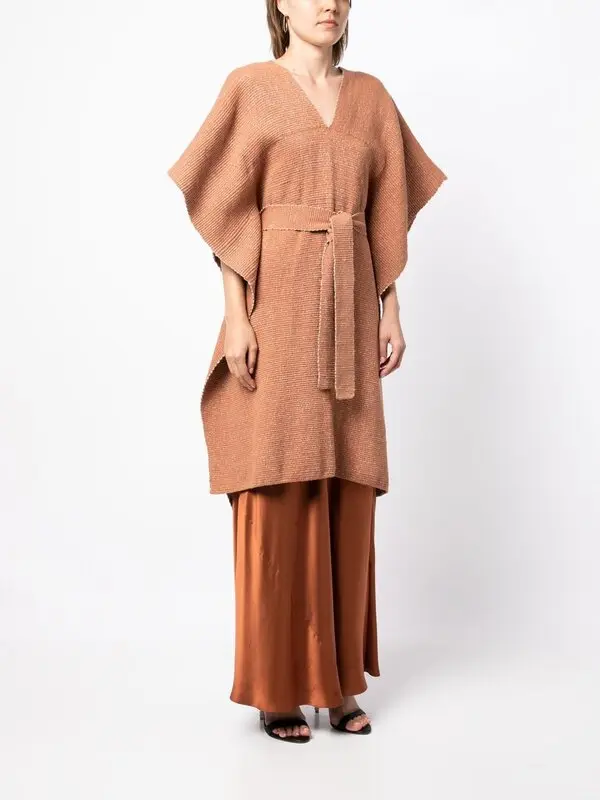 Voz Solid Tied-waist Kaftan
