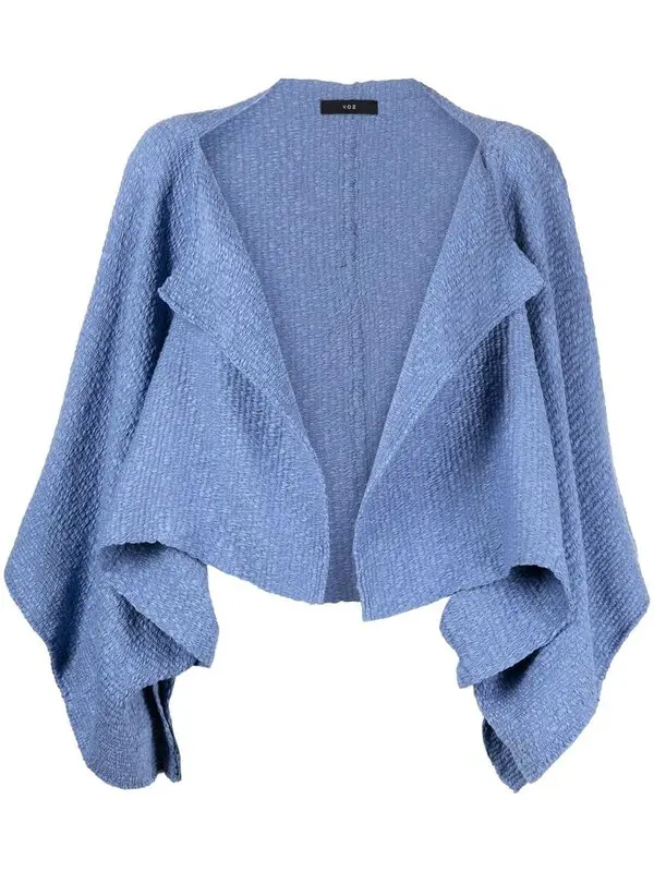 Voz Cropped Bolero Jacket - Blue
