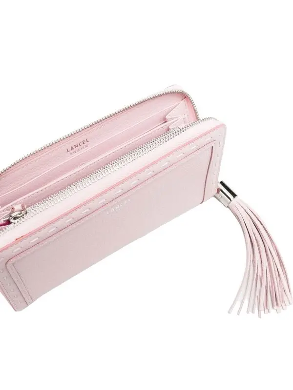 Lancel Premier Flirt Tassel-Detail Long Wallet Pink Editorialist
