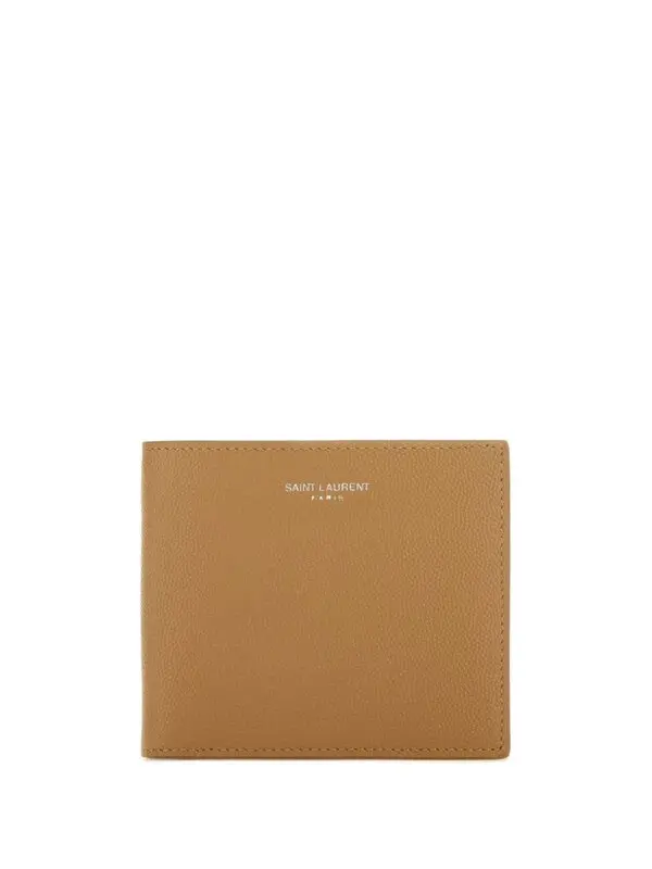 Saint Laurent Textured Leather Wallet - Neutrals