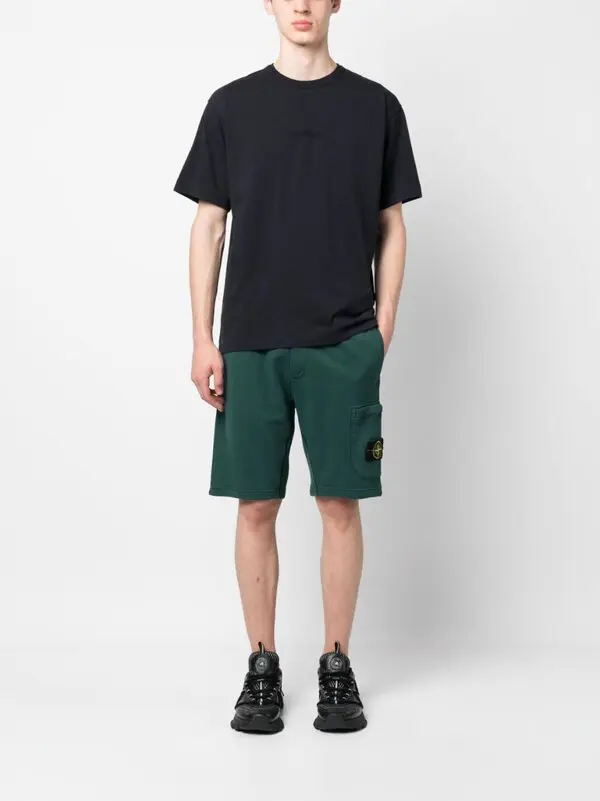 Stone Island Logo-patch Track Shorts - Green