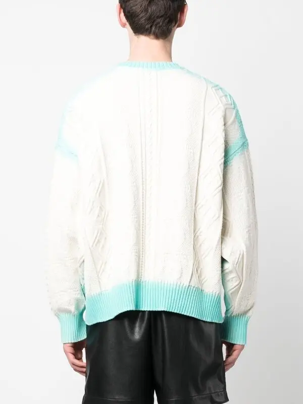 Palm Angels Logo-print Knitted Sweatshirt - White