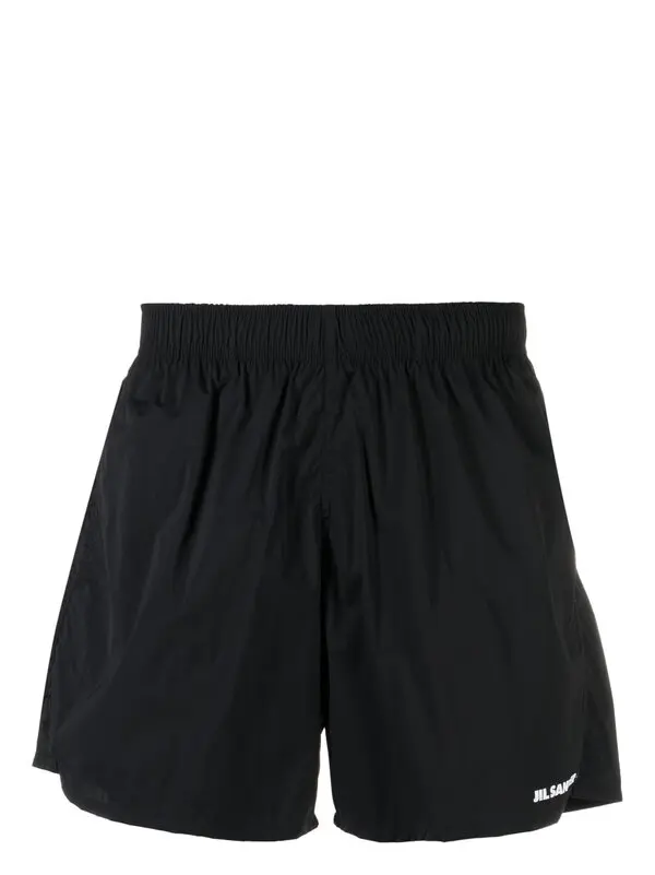 JIL SANDER Logo-print Swim Shorts - Black
