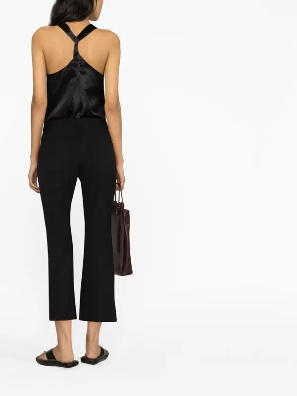 Loulou De Saison Estor Twist-detail Silk Tank Top - Black