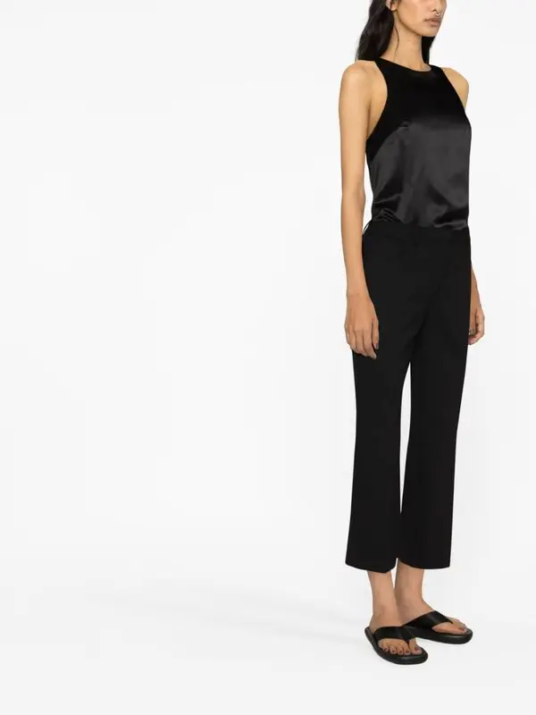 Loulou De Saison Estor Twist-detail Silk Tank Top - Black
