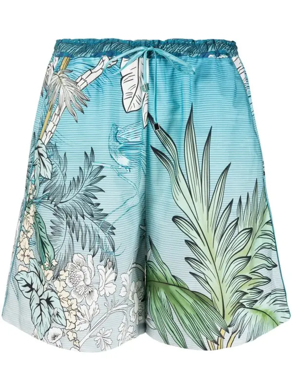 F.R.S FOR RESTLESS SLEEPERS Ombré-effect Cotton Shorts - Blue