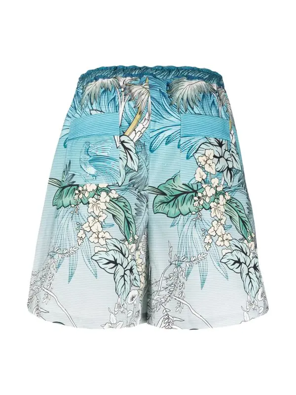F.R.S FOR RESTLESS SLEEPERS Ombré-effect Cotton Shorts - Blue