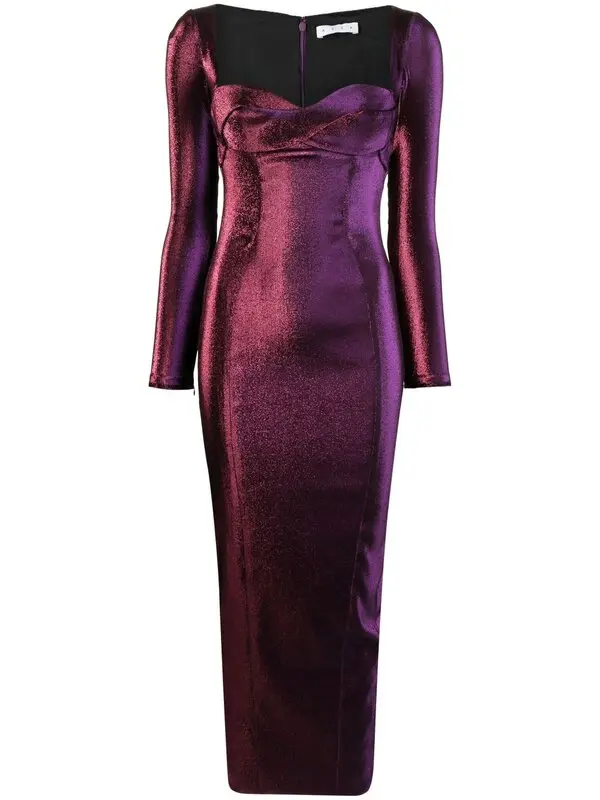 AREA Satin Maxi Dress