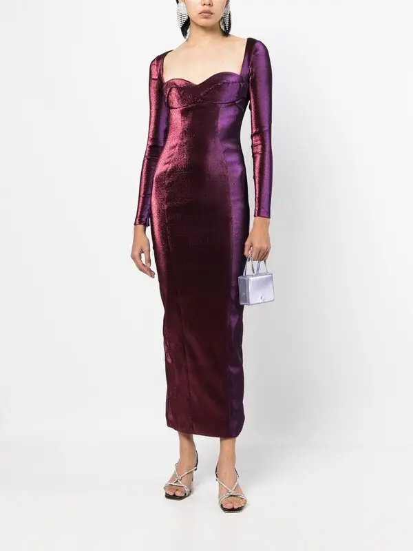 AREA Satin Maxi Dress