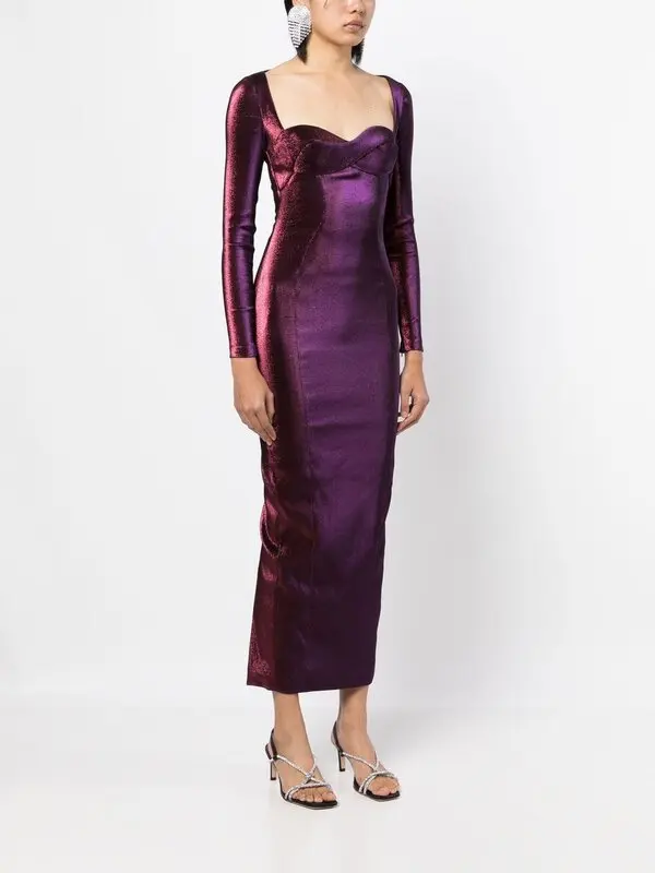 AREA Satin Maxi Dress