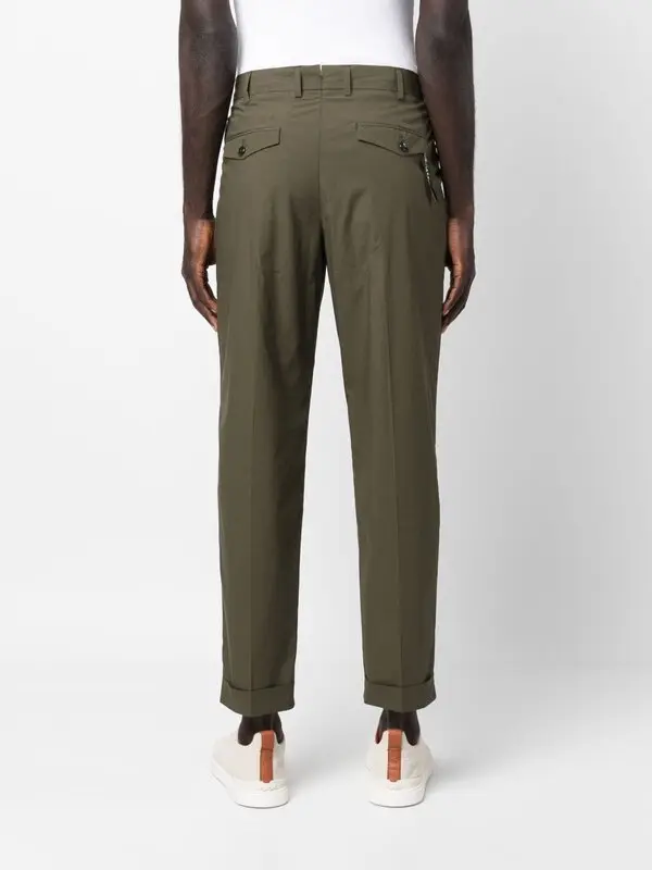PT TORINO Pleated Straight-leg Trousers - Green