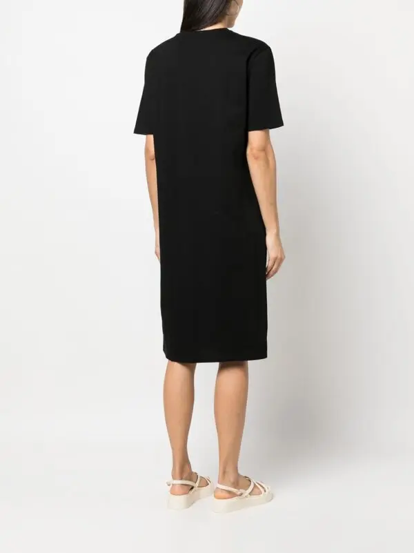 armani exchange black and white dress Armani Exchange Black and White Chevron Print Mini Dress with Tie Waist   SilkRoll