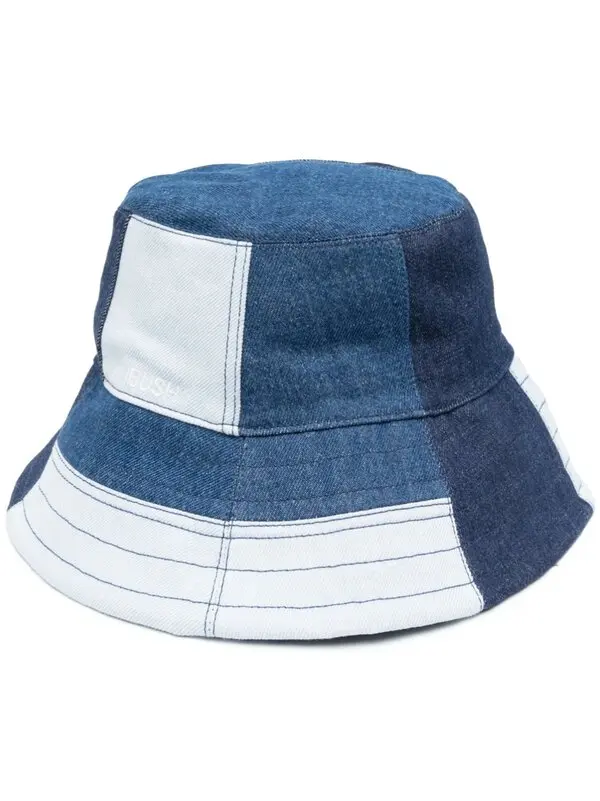 AMBUSH Denim-patchwork Bucket Hat - Blue