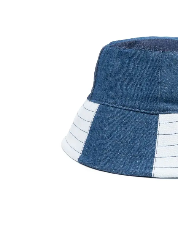 AMBUSH Denim-patchwork Bucket Hat - Blue