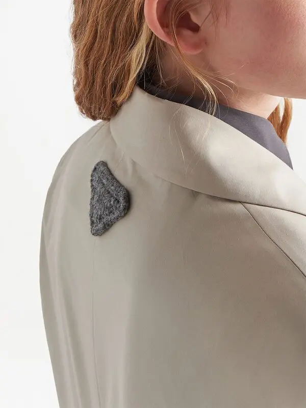 Prada Single-breasted Cotton Coat - Neutrals