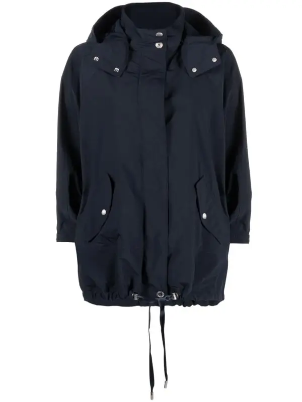 Woolrich Drawstring Hooded Parka - Blue