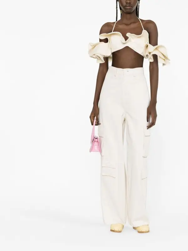 Jacquemus La Brassière Artichaut Top - White