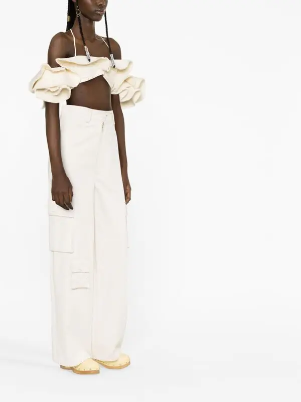 Jacquemus La Brassière Artichaut Top - White