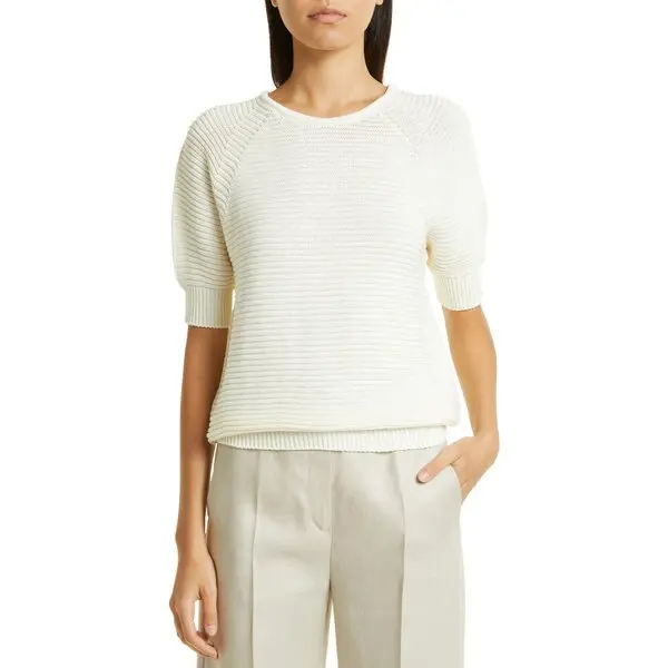 Max Mara Kiota Links Cotton Sweater - White