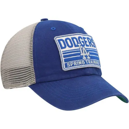 '47 Tan Los Angeles Dodgers Four Stroke Clean Up Trucker Snapback Hat