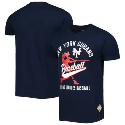 STITCHES New York Cubans Soft Style T-shirt - Navy