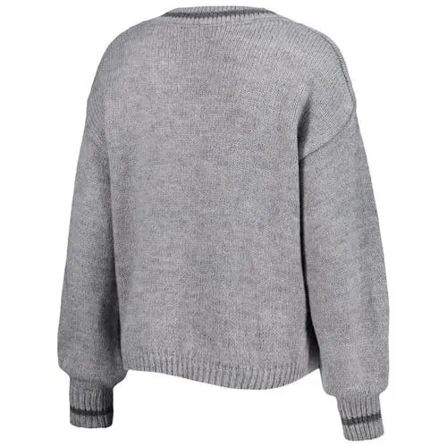 LUSSO Philadelphia 76ers Scarletts Lantern Sleeve Tri-blend V-neck Pullover Sweater