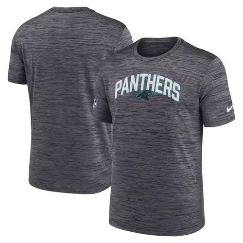 Nike Carolina Panthers Sideline Velocity Athletic Stack Performance T-shirt - Black