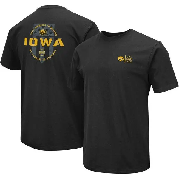 COLOSSEUM Iowa Hawkeyes Oht Military Appreciation T-shirt - Black
