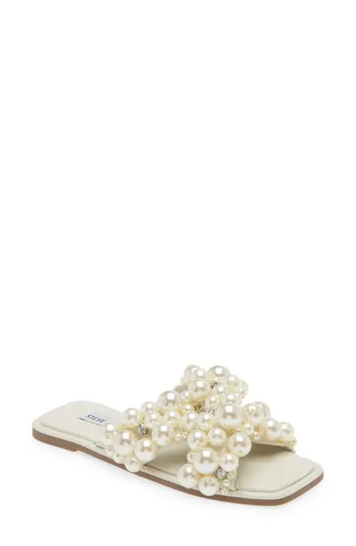Steve Madden Duri Imitation Pearl Slide Sandal