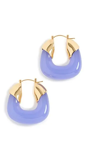 LIZZIE FORTUNATO Organic Hoops In Periwinkle