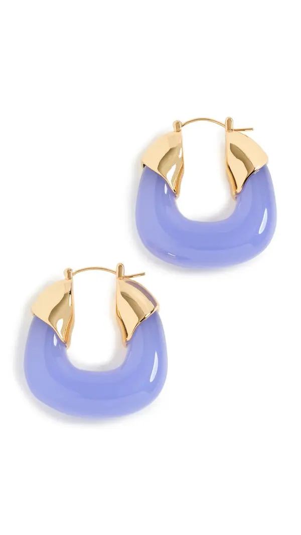LIZZIE FORTUNATO Organic Hoops In Periwinkle