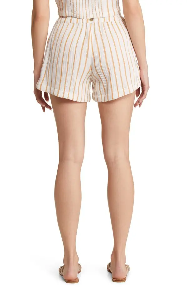 Rip Curl Premium Surf Stripe Cotton Shorts - Gold