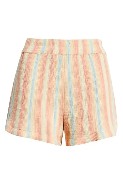 Rip Curl Premium Surf Stripe Cotton Shorts - Peach Multi