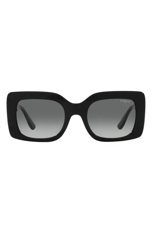 VOGUE 52mm Rectangular Sunglasses - Black