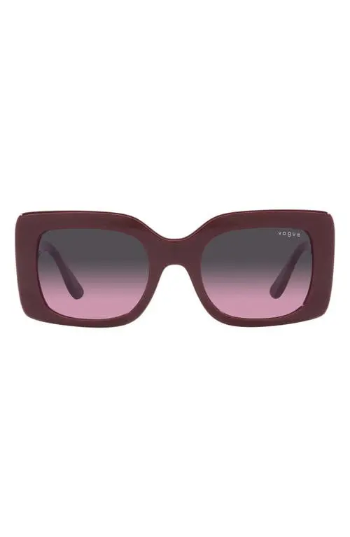 VOGUE 52mm Rectangular Sunglasses - Grey Flash